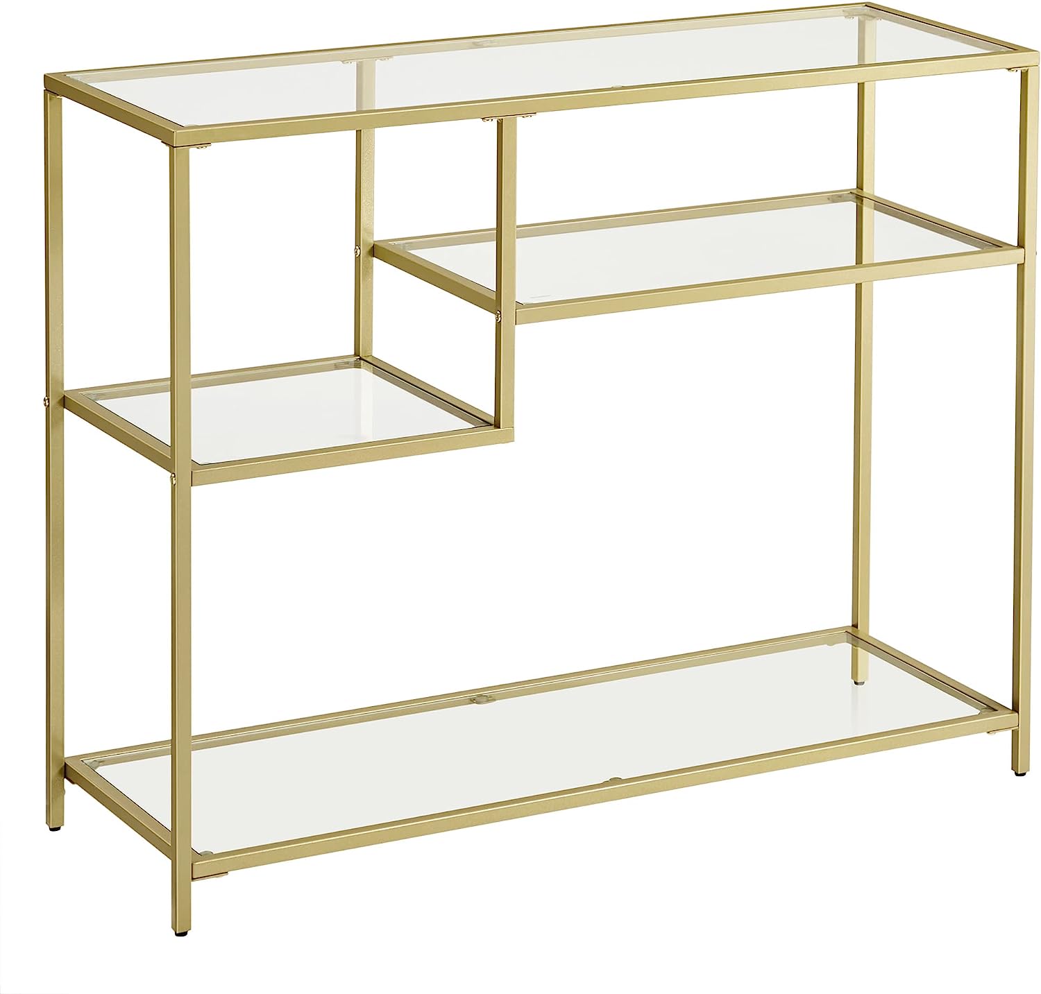 Goudkleurige Console Tafel Met Gehard Glas En Metalen Frame – 35 X 100 ...
