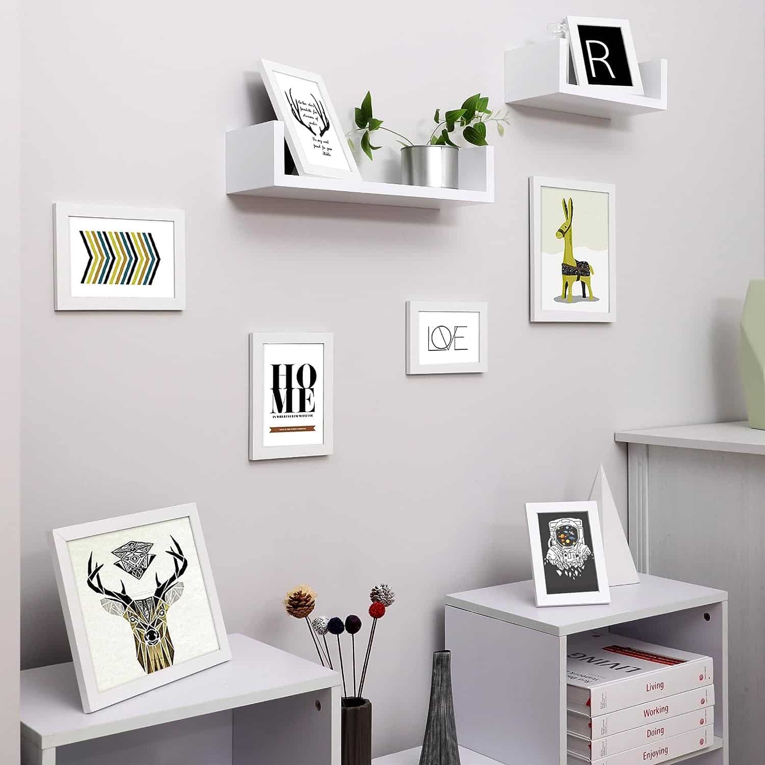 Fotoframes set van 10 fotolijsten - 2 stuks 20 x 25 cm, 4 stuks 13 x 18 ...