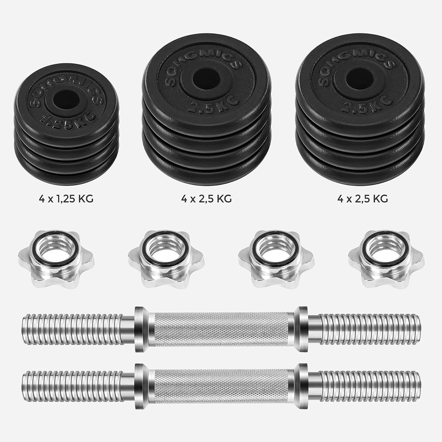 Halterset, dumbbells Gietijzeren Verstelbaar, set van 2, 20 kg/30 kg/40 ...