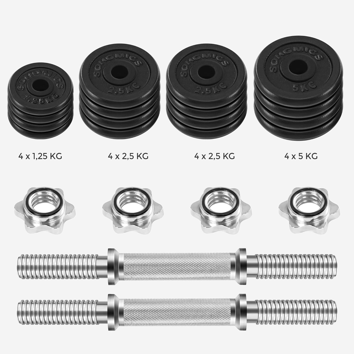 Halterset, dumbbells Gietijzeren Verstelbaar, set van 2, 20 kg/30 kg/40 ...