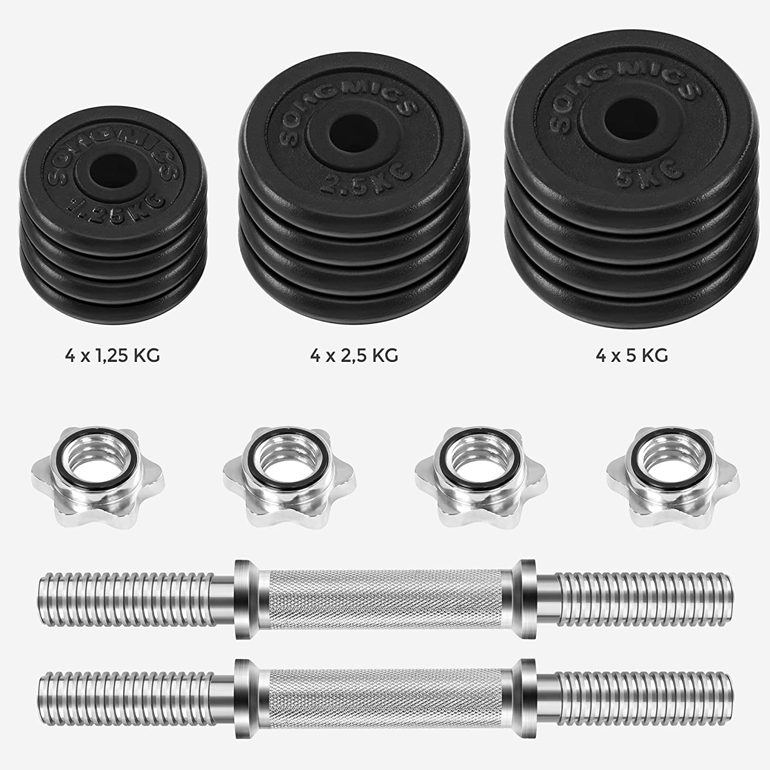 halterset-dumbbells-gietijzeren - SimpleDeal.nl