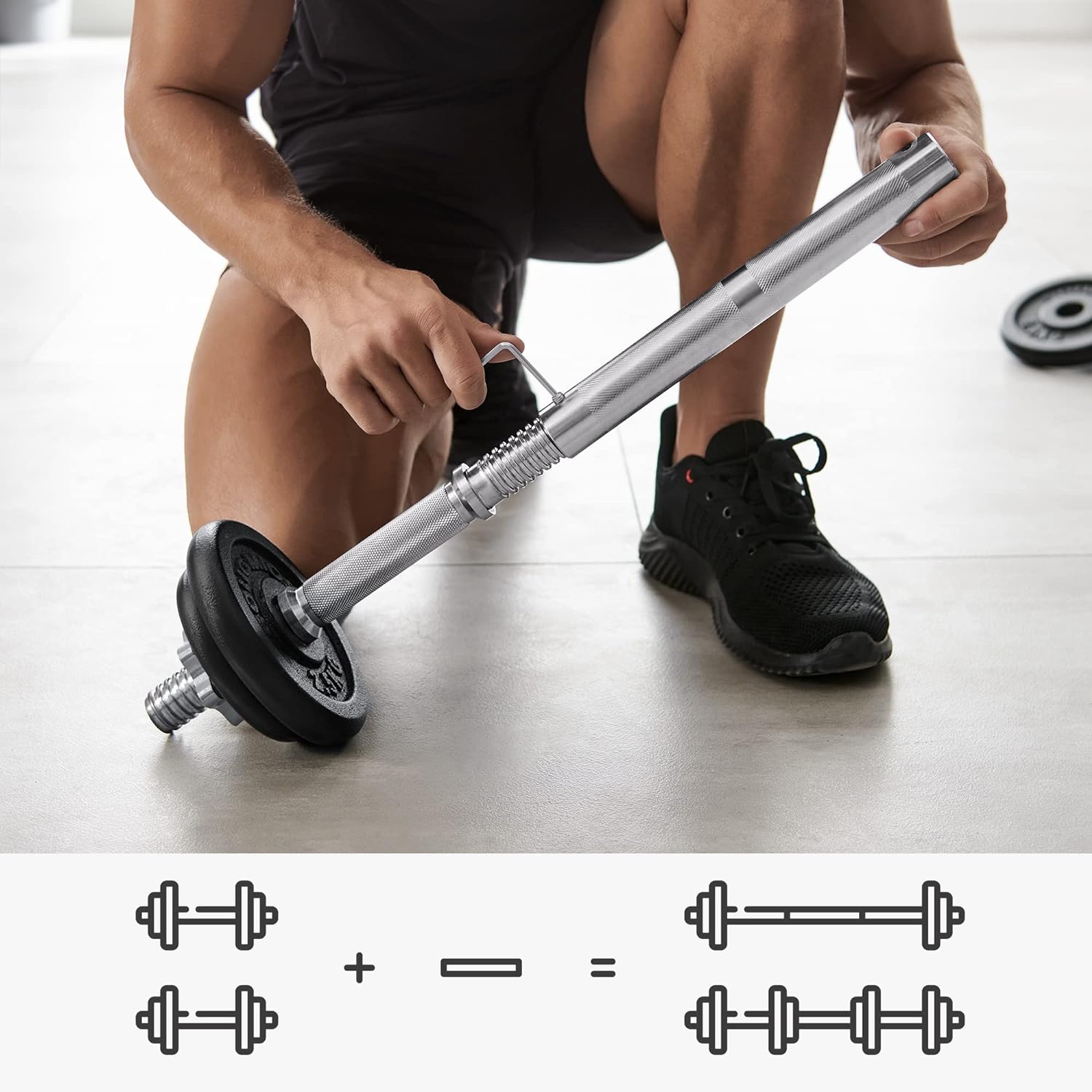 Halterset, Gietijzeren dumbbells, Verstelbare halterset, 20 kg/30 kg ...