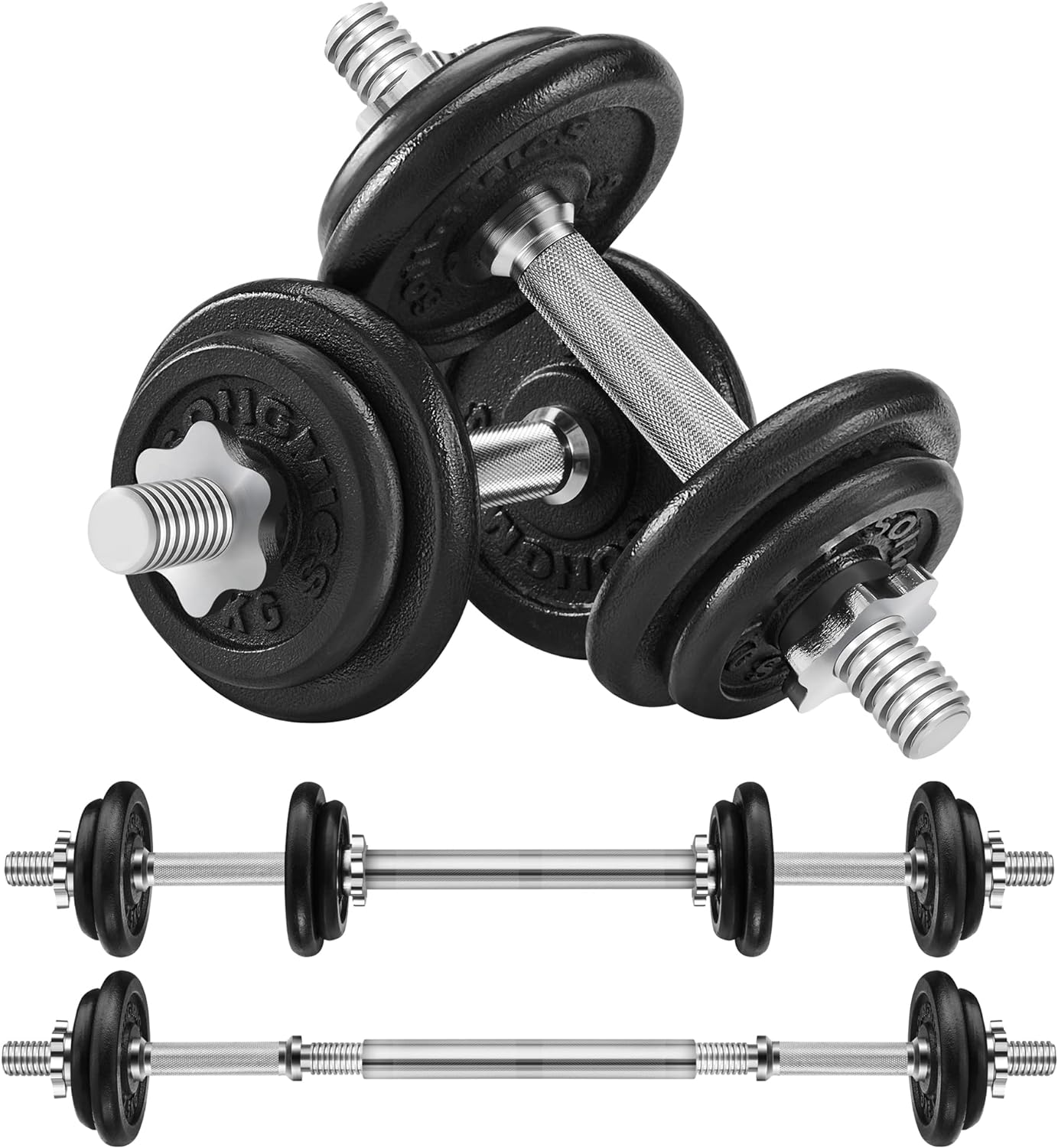 Halterset, Gietijzeren dumbbells, Verstelbare halterset, 20 kg/30 kg ...