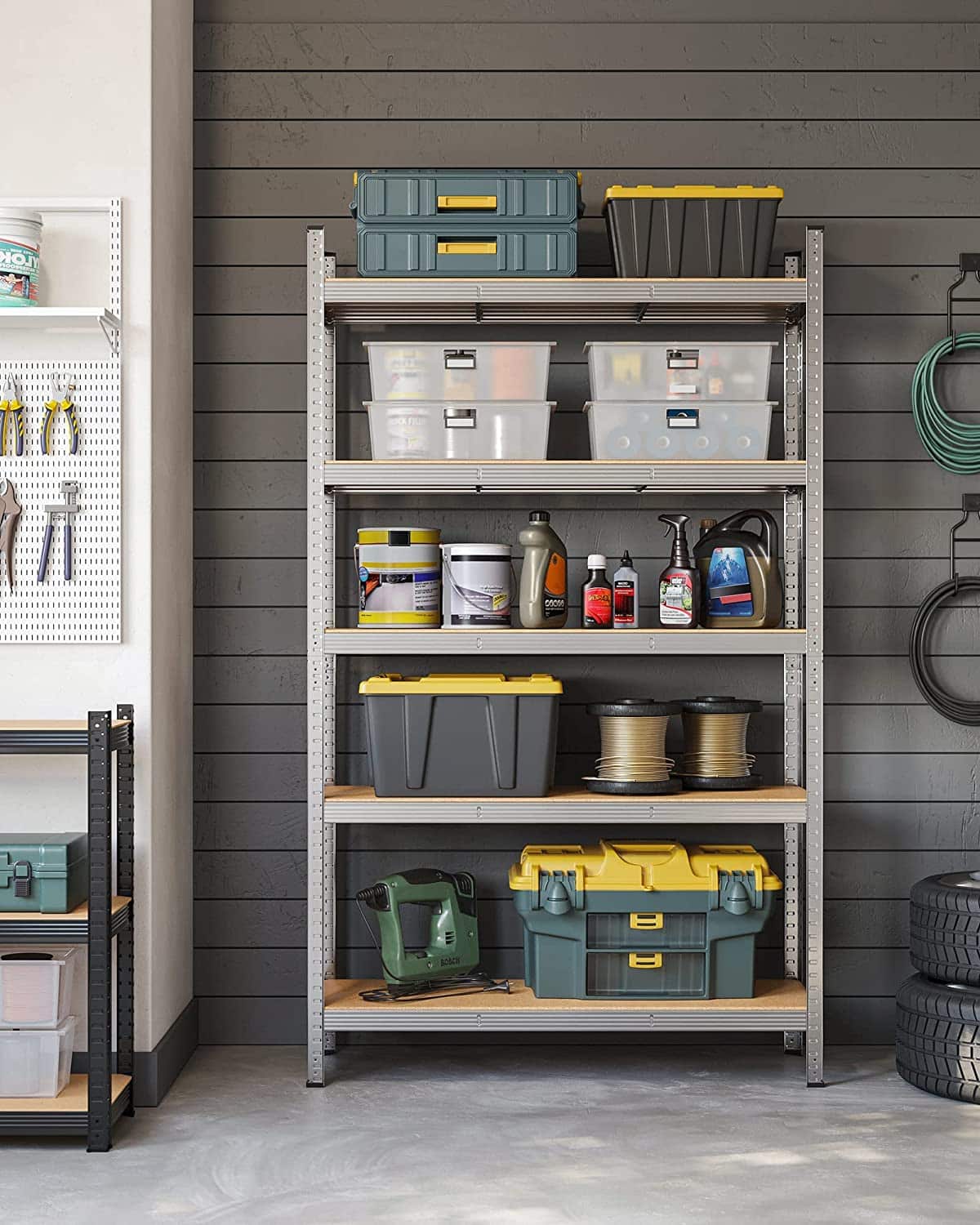 Heavy Duty Stellingkast, Opbergrek, 60 X 120 X 200 Cm, Rek Met Stalen ...