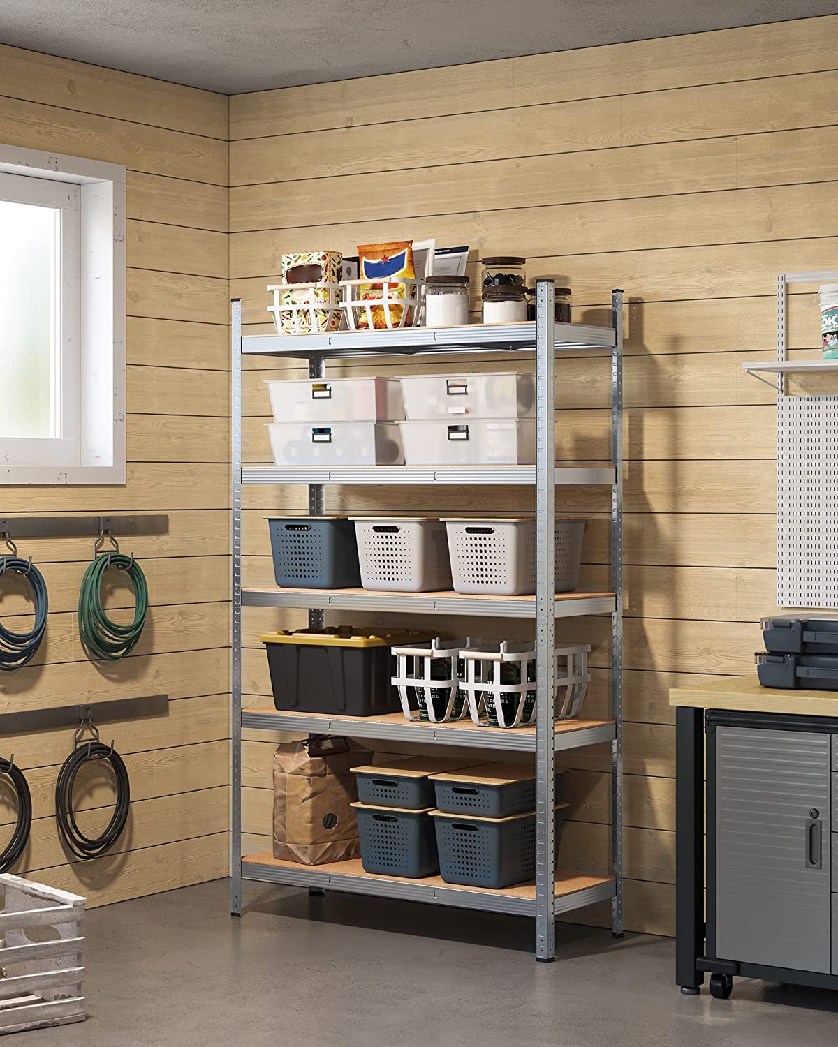 Heavy Duty Stellingkast, Opbergrek, 60 X 120 X 200 Cm, Rek Met Stalen ...