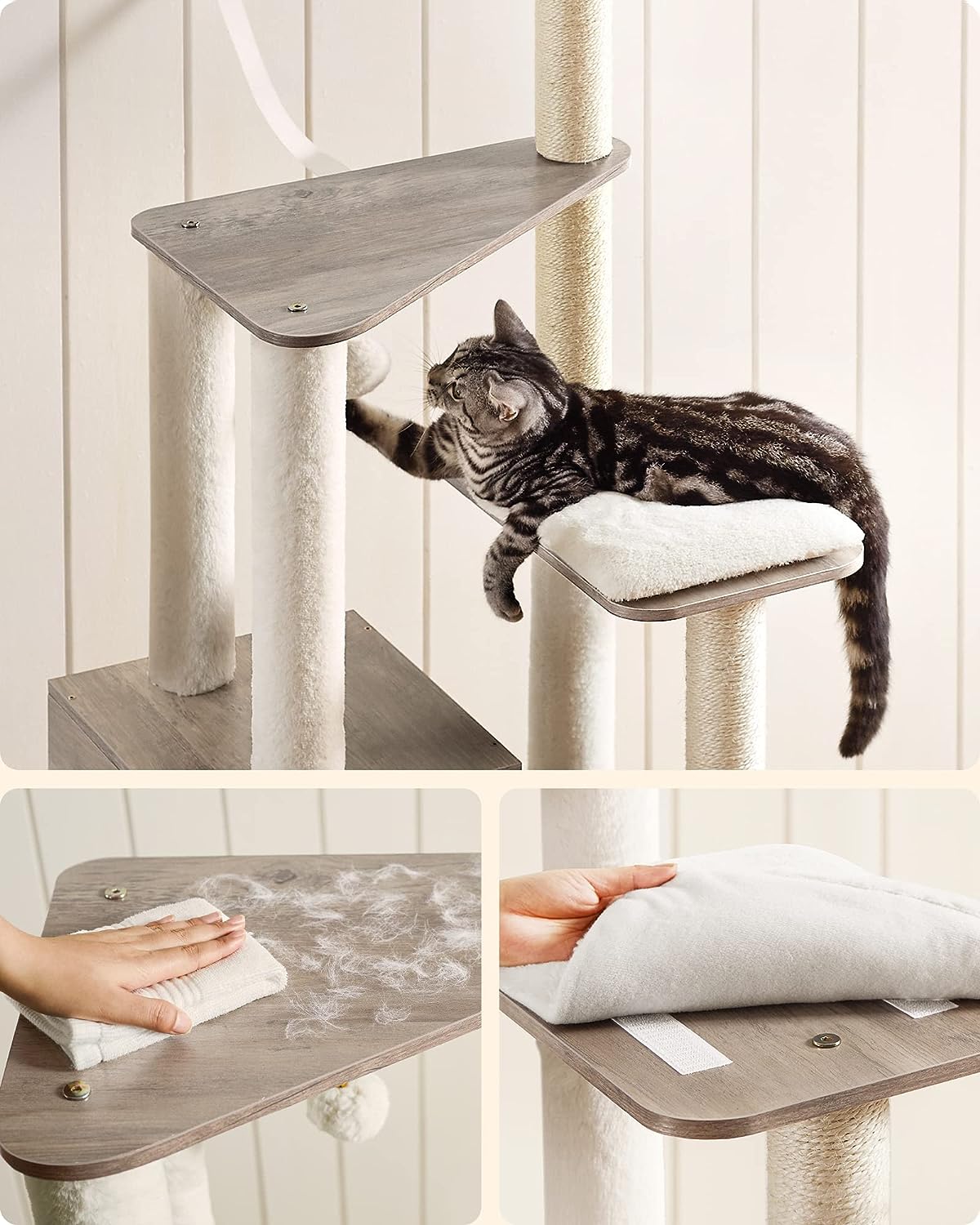 Krabpaal Voor Katten, Moderne Kattentoren, Kattenwoning Met 5 Krabpalen ...