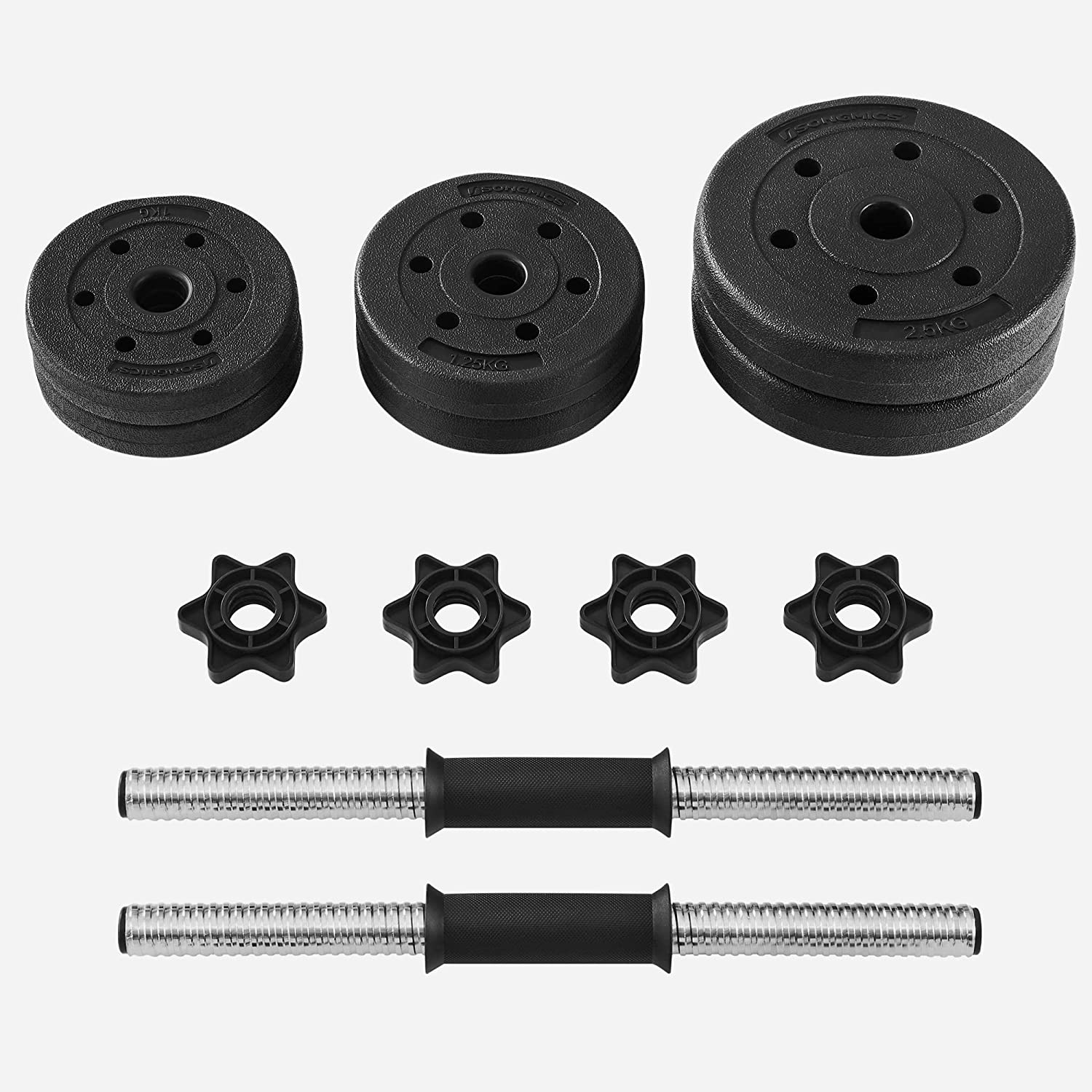 Kunststof Halters, Set Van 2, 20 Kg/30 Kg/40 Kg, Halterstangen Met ...