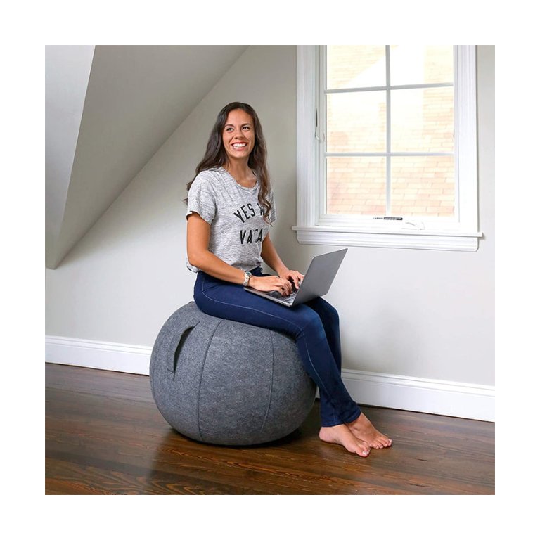 Zaza Home Zitbal Yoga Bal Licht Grijs Kleuren- 75Cm - SimpleDeal.nl