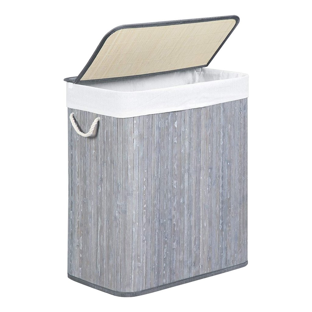 Wasmand 100 L, Wasmand Van Bamboe, Wasmand Met Handvatten, Deksel Met ...