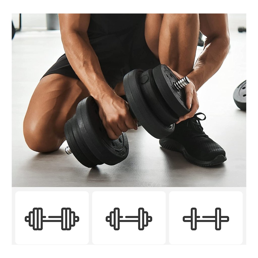 Kunststof Halters, Set Van 2, 20 Kg/30 Kg/40 Kg, Halterstangen Met ...