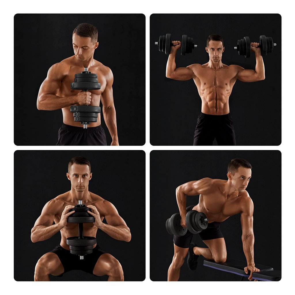 Kunststof Halters, Set Van 2, 20 Kg/30 Kg/40 Kg, Halterstangen Met ...