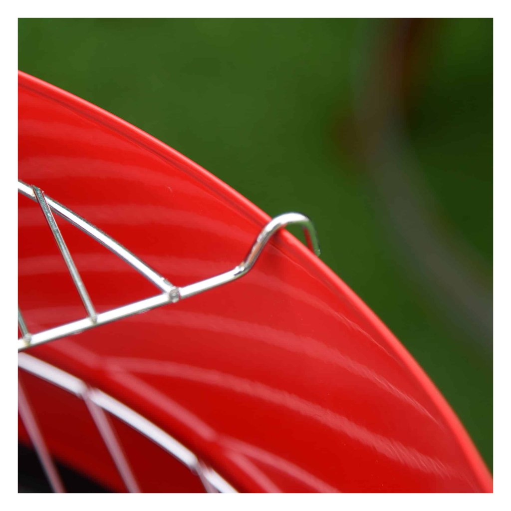 Ronde Staande Houtskoolgrill Op Wielen Met Rooster – Bbq Metaal Rood ...