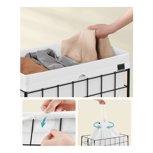 Wasmand 110 L, Opvouwbare Wasverzamelaar, Verwijderbare En Wasbare ...