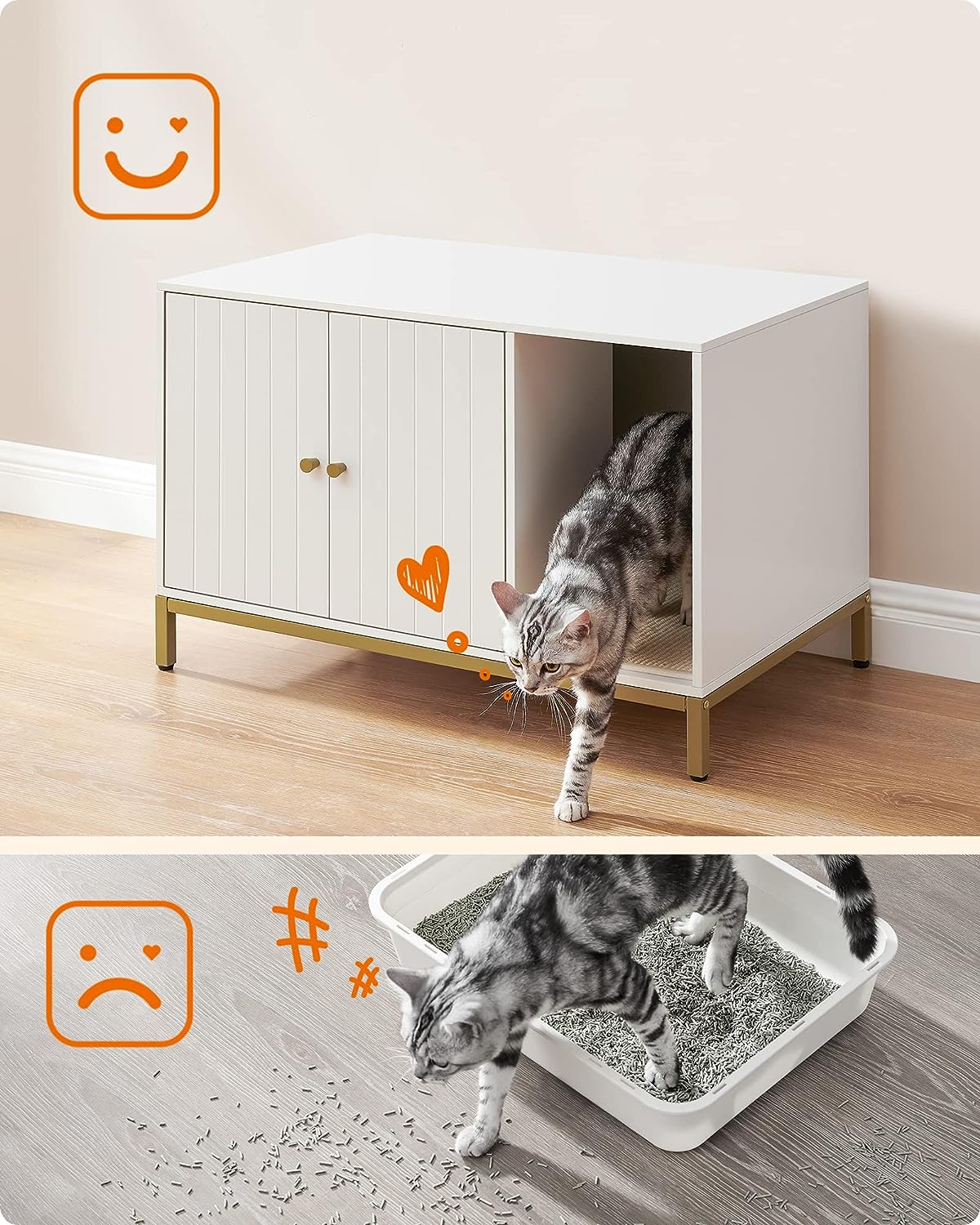 Kattentoilet Met Krabmat, Hoge Poten, Voor Katten, Bijzettafel, 80 X 50 ...