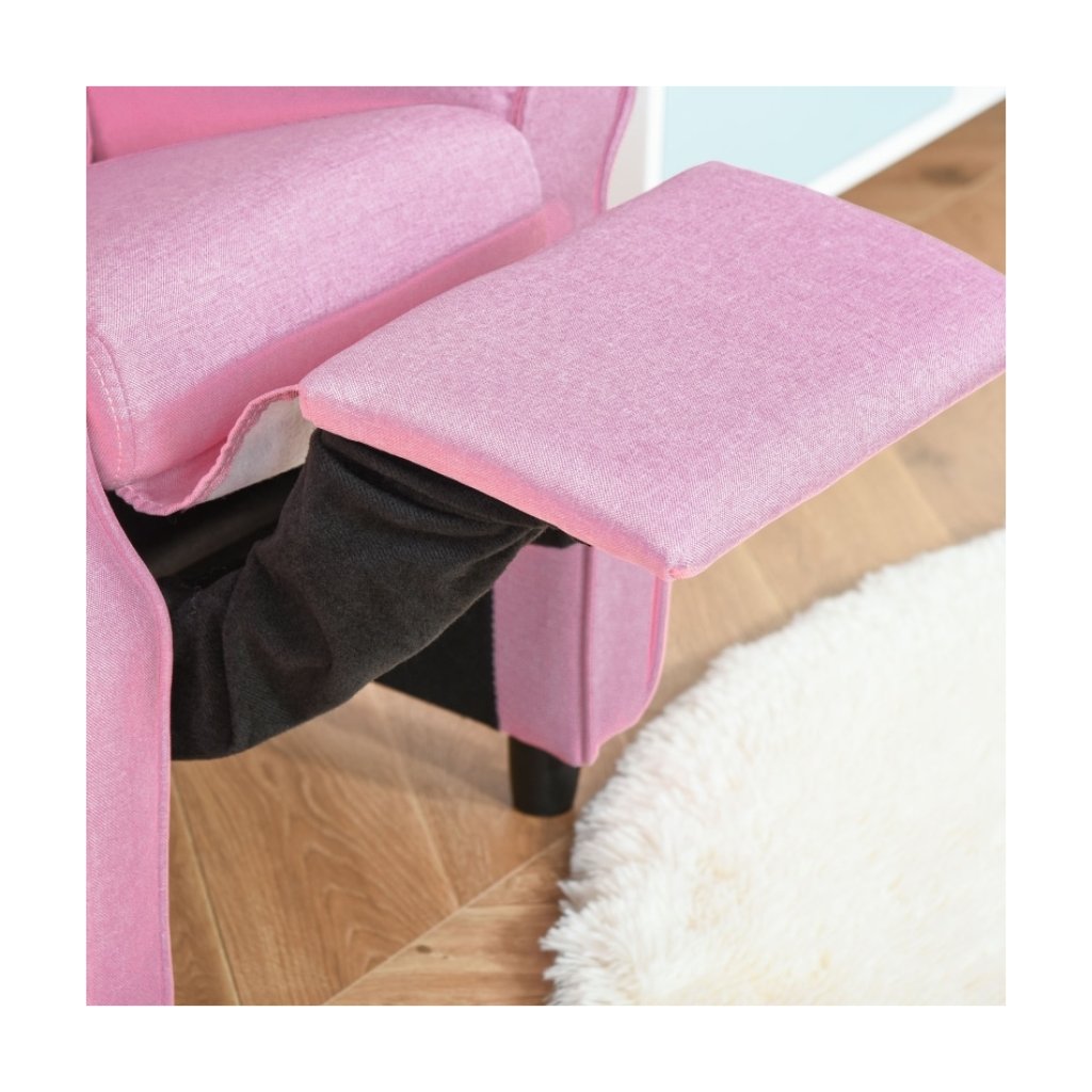 Kinderfauteuil - ZAZA Home - Verstelbare rugleuning - Roze - SimpleDeal.nl