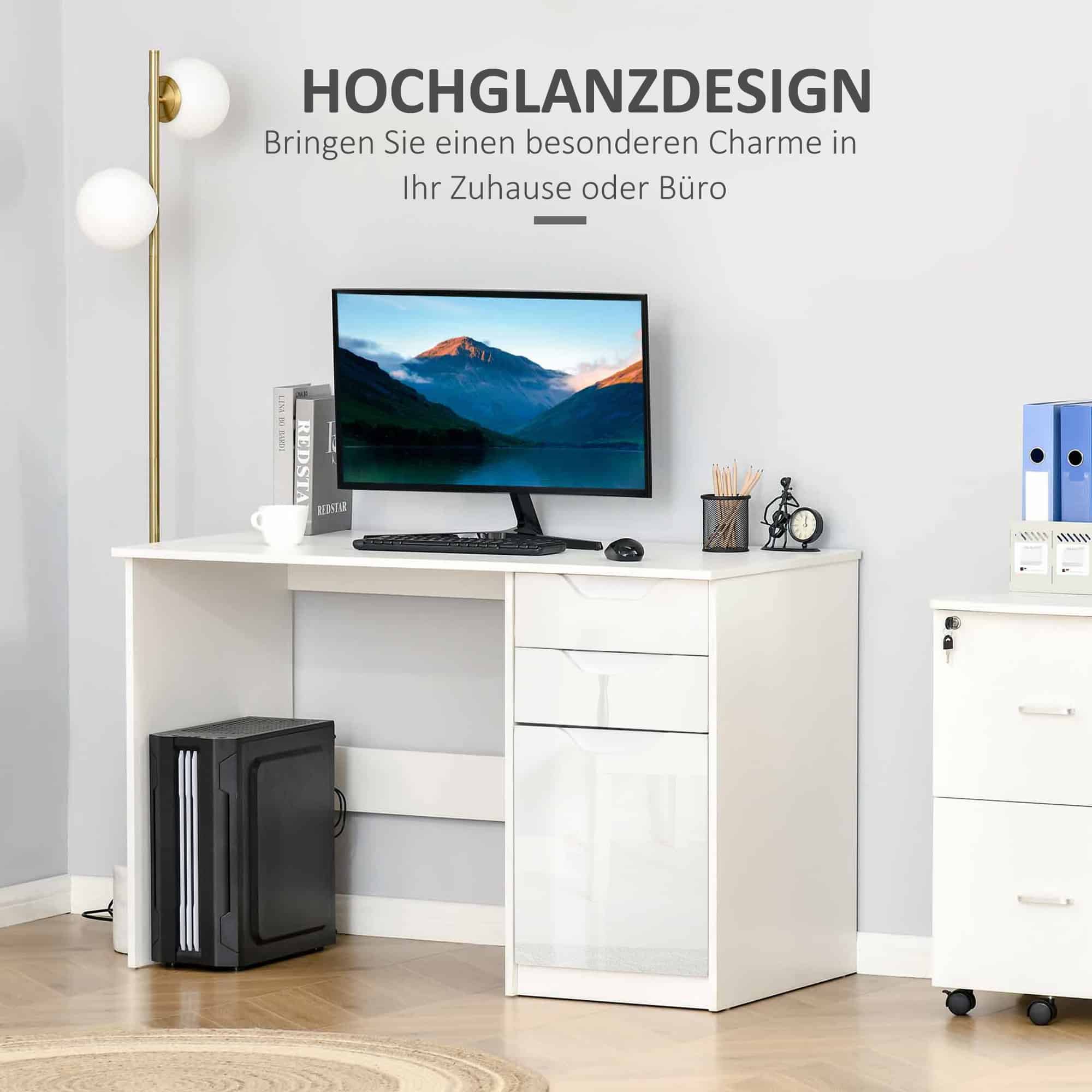 Bureau - Computertafel - Kantoor - Wit - SimpleDeal.nl