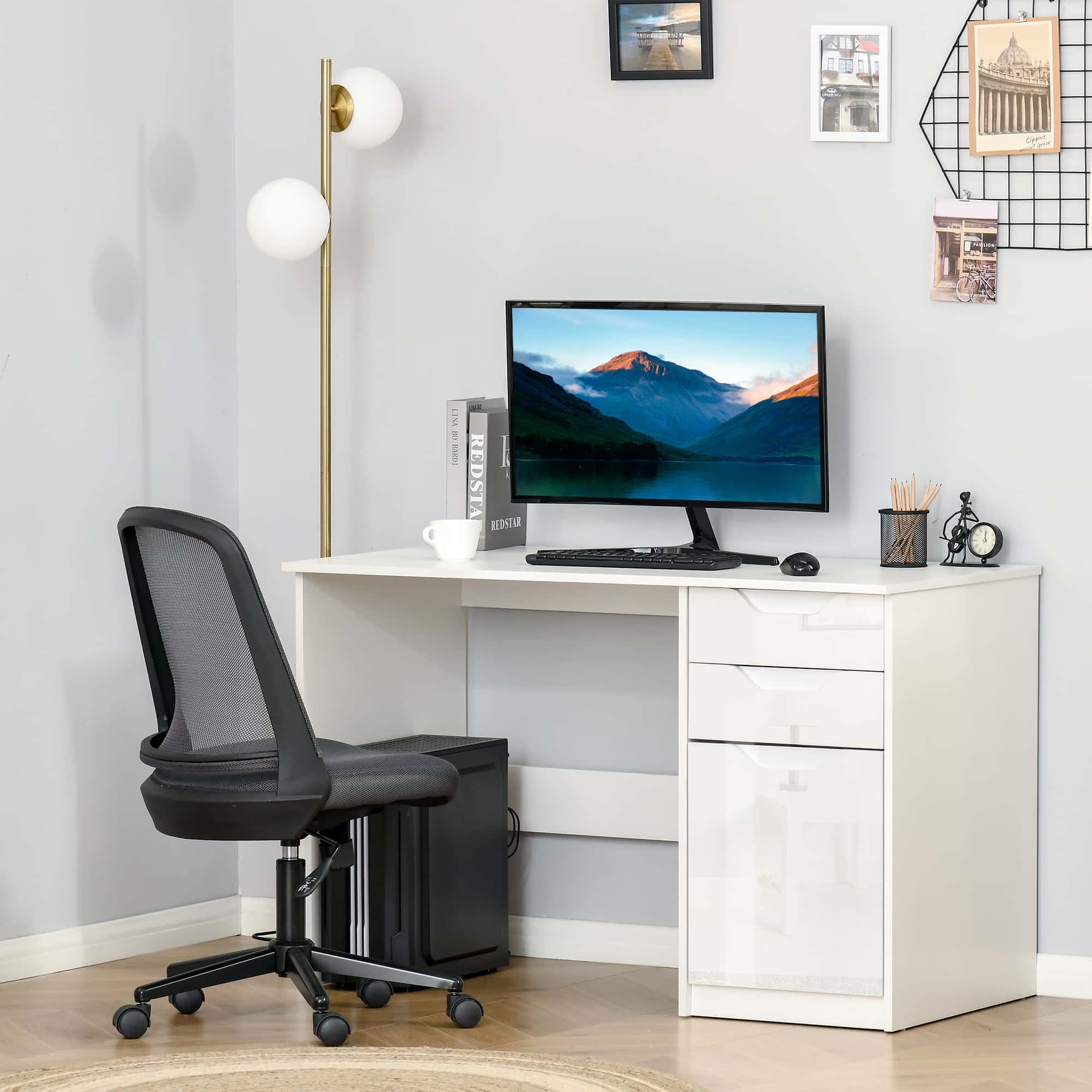 Bureau - Computertafel - Kantoor - Wit - SimpleDeal.nl