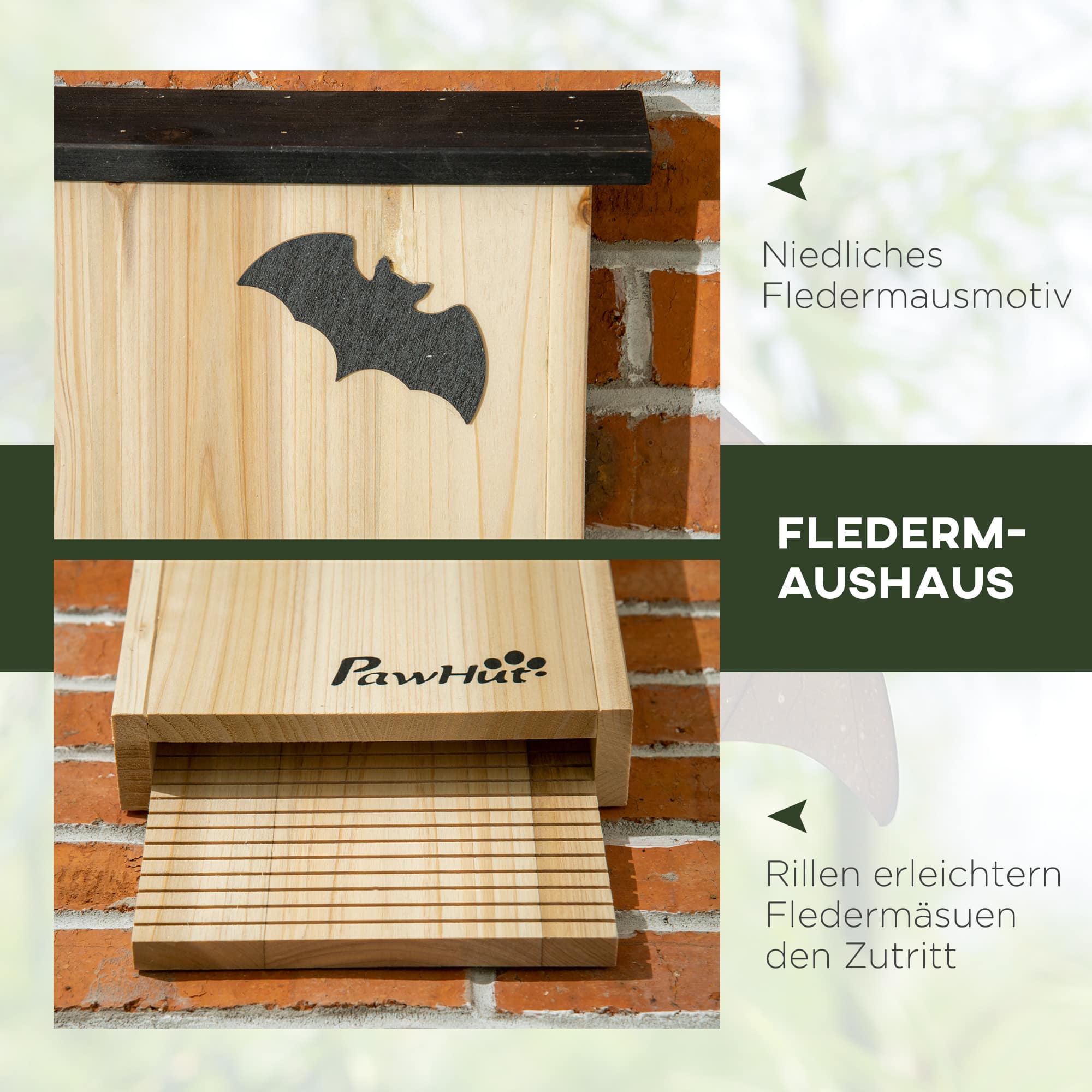 Bat Box 3 set, vleermuis, nestdoos voor vleermuizen, vleermuisdoos om ...