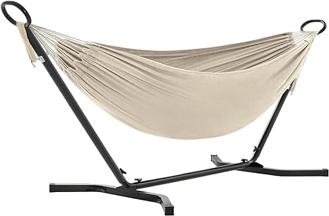 Hangmat met frame, 210 x 150 cm, op 5 verschillende hoogtes verstelbaar ...