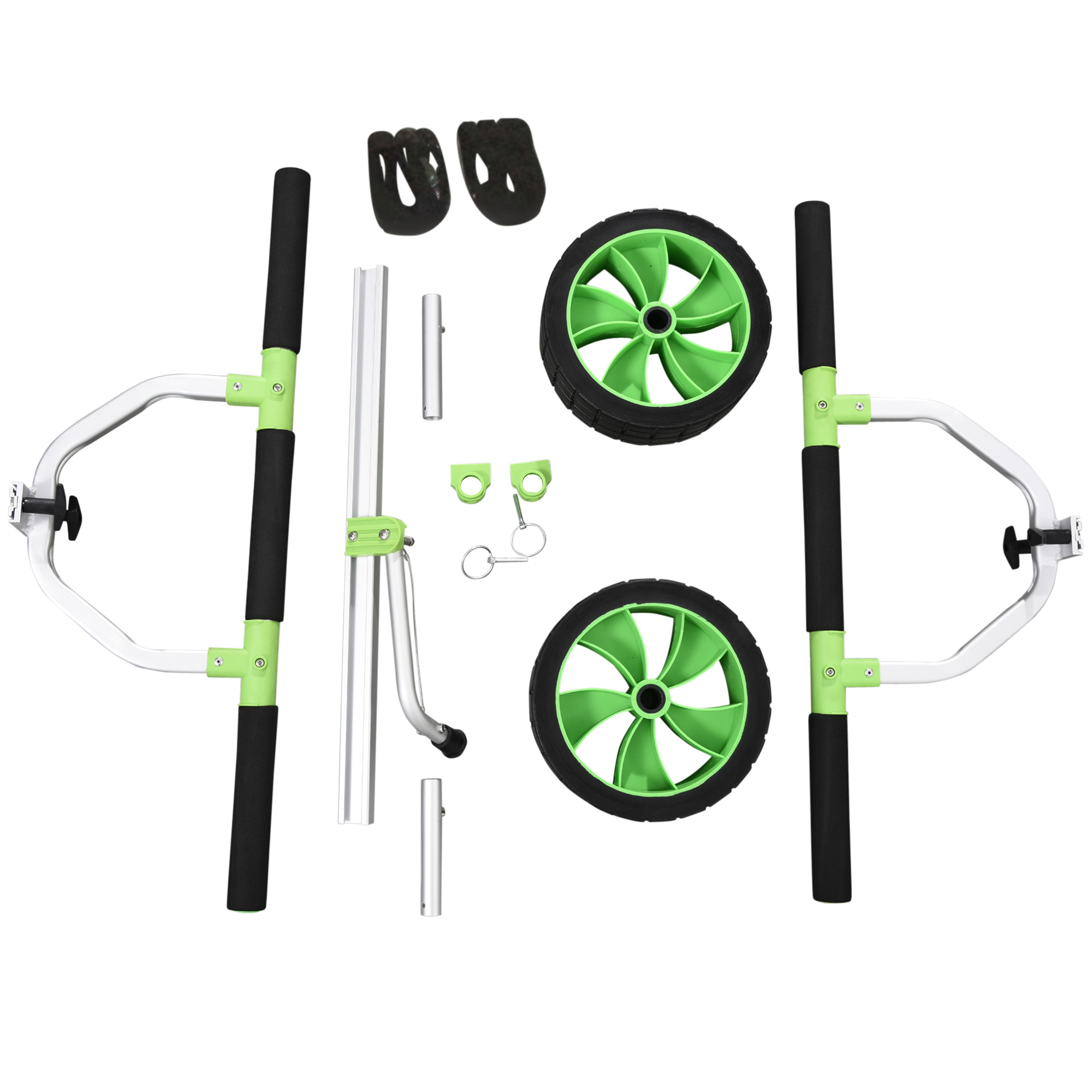 Bootkar - Verstelbaar - Voor kajaks & kanos - Groen/Zwart - SimpleDeal.nl