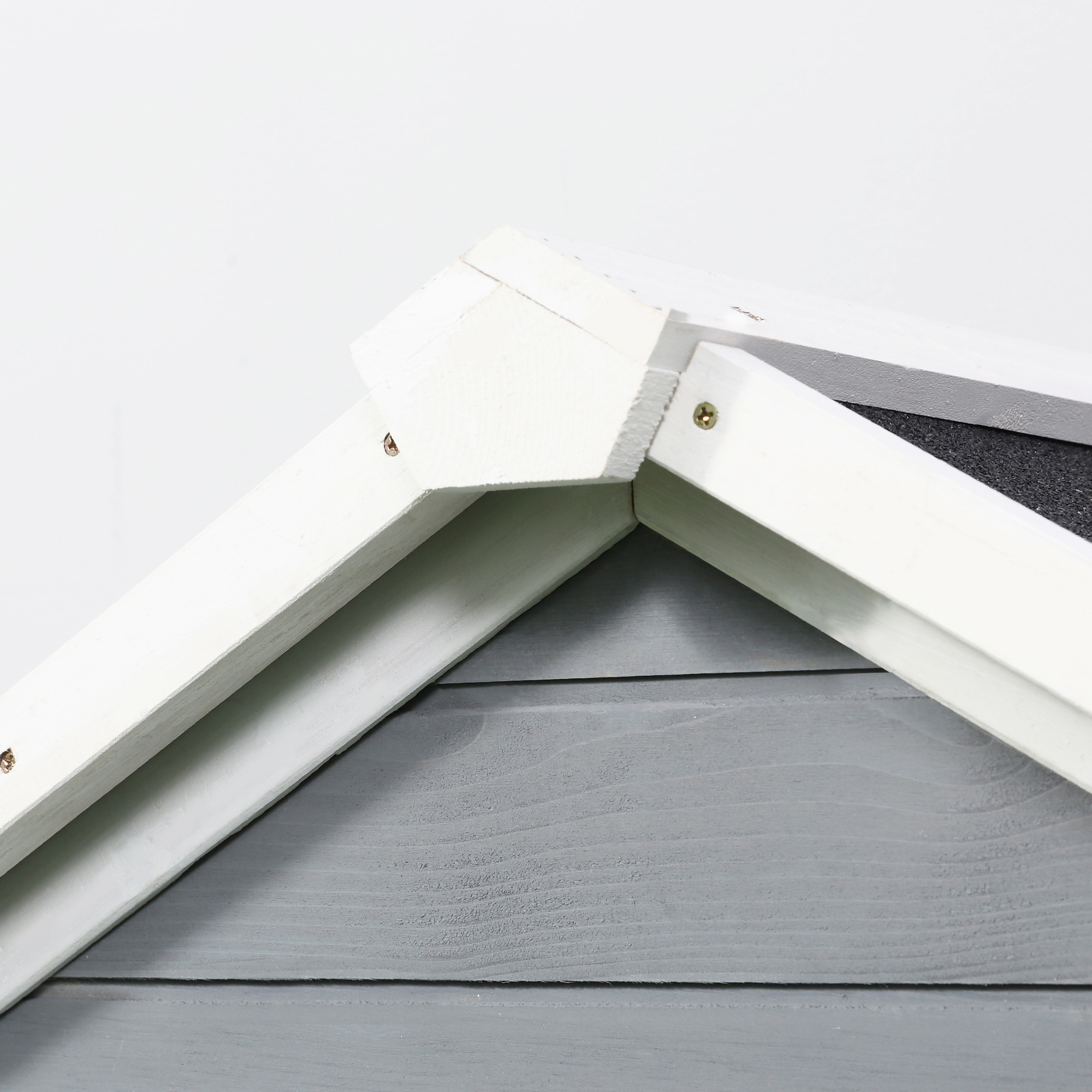 Konijnenhok - DeluxePets - Uitneembare bodembak - Trappetje - grijs ...