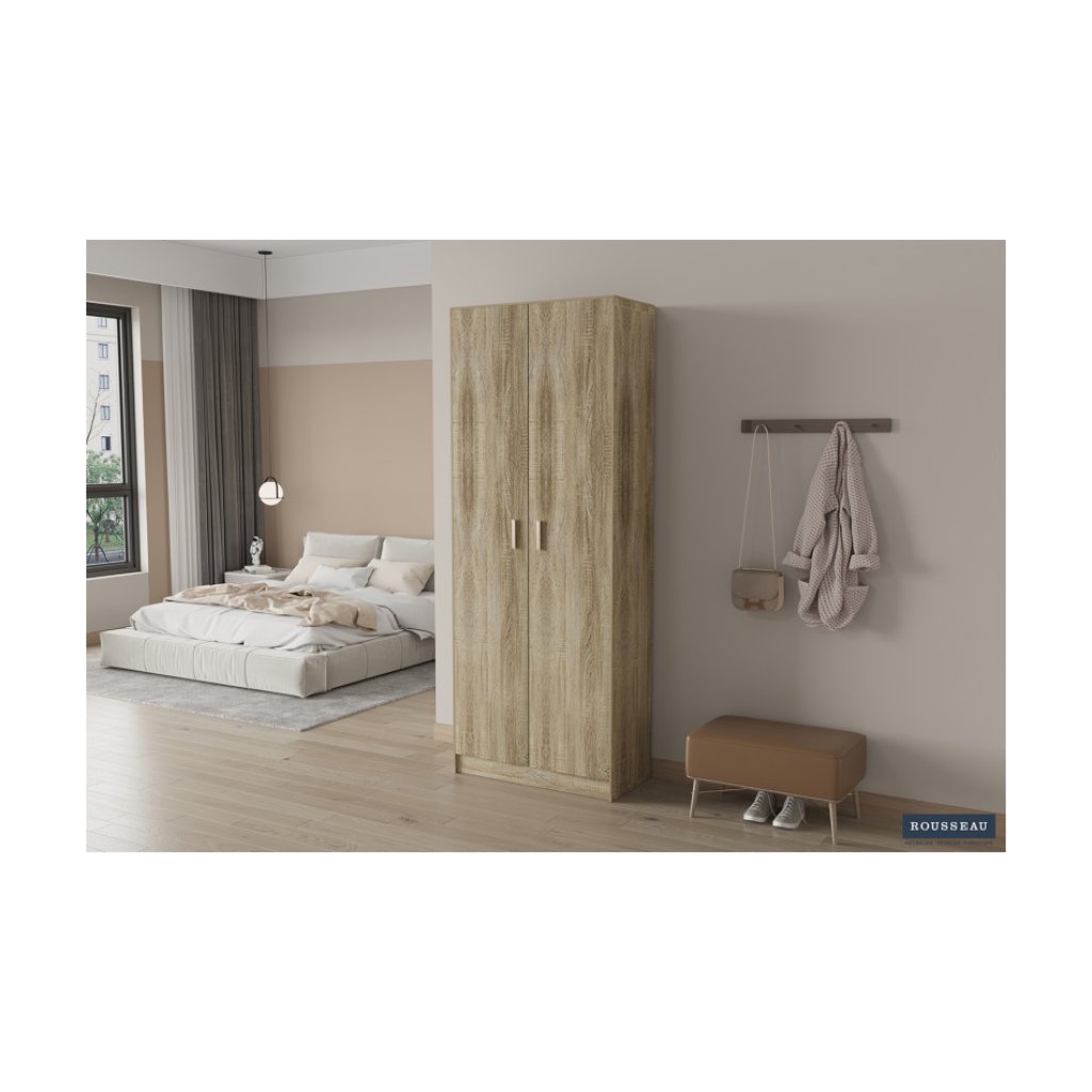 Opbergkast 'Space' 2 deuren en 4 legplanken Sonoma, , Spaanderplaat ...