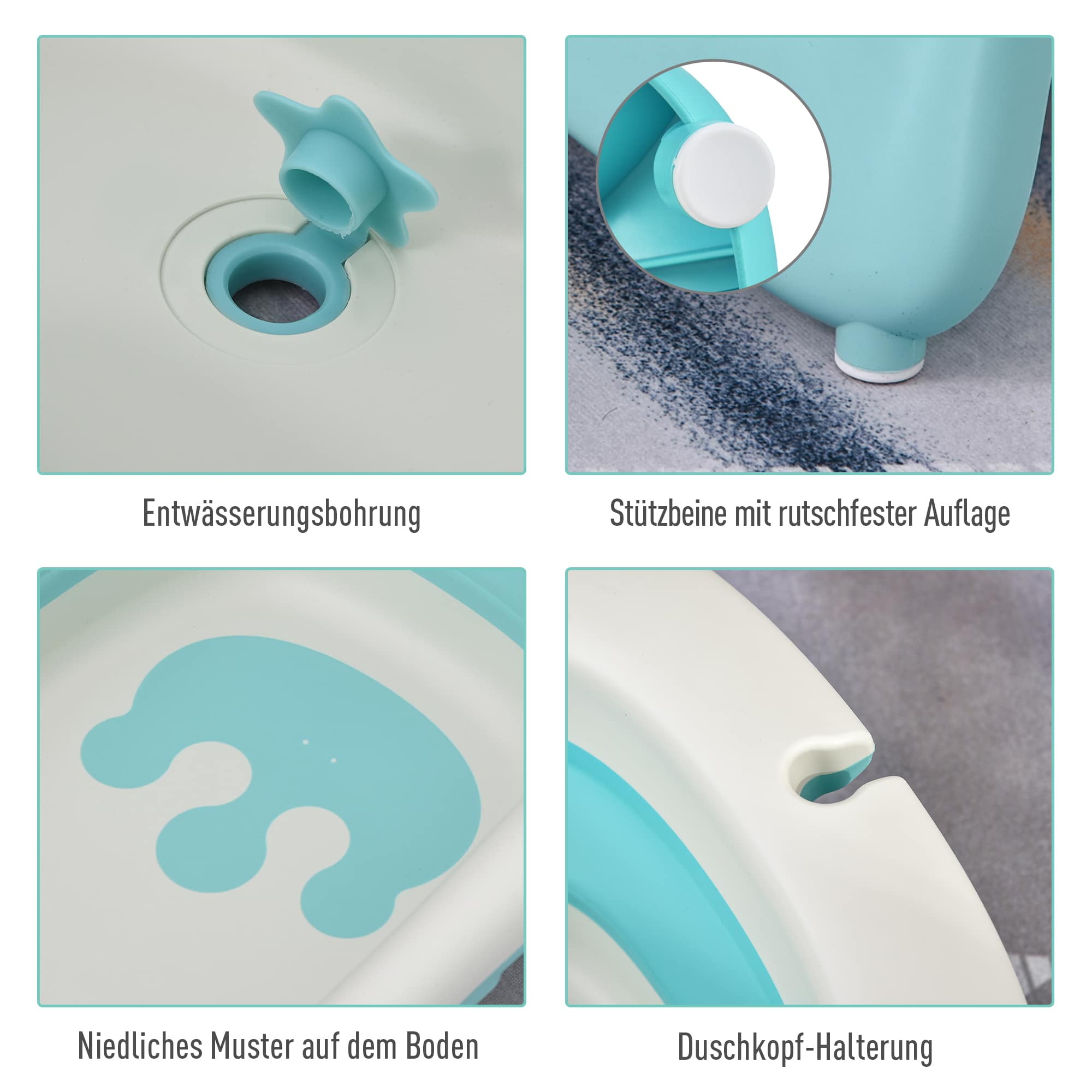 Inklapbaar Babybadje - Kunststof Groen - 84,5 X 50,5 X 24 Cm ...