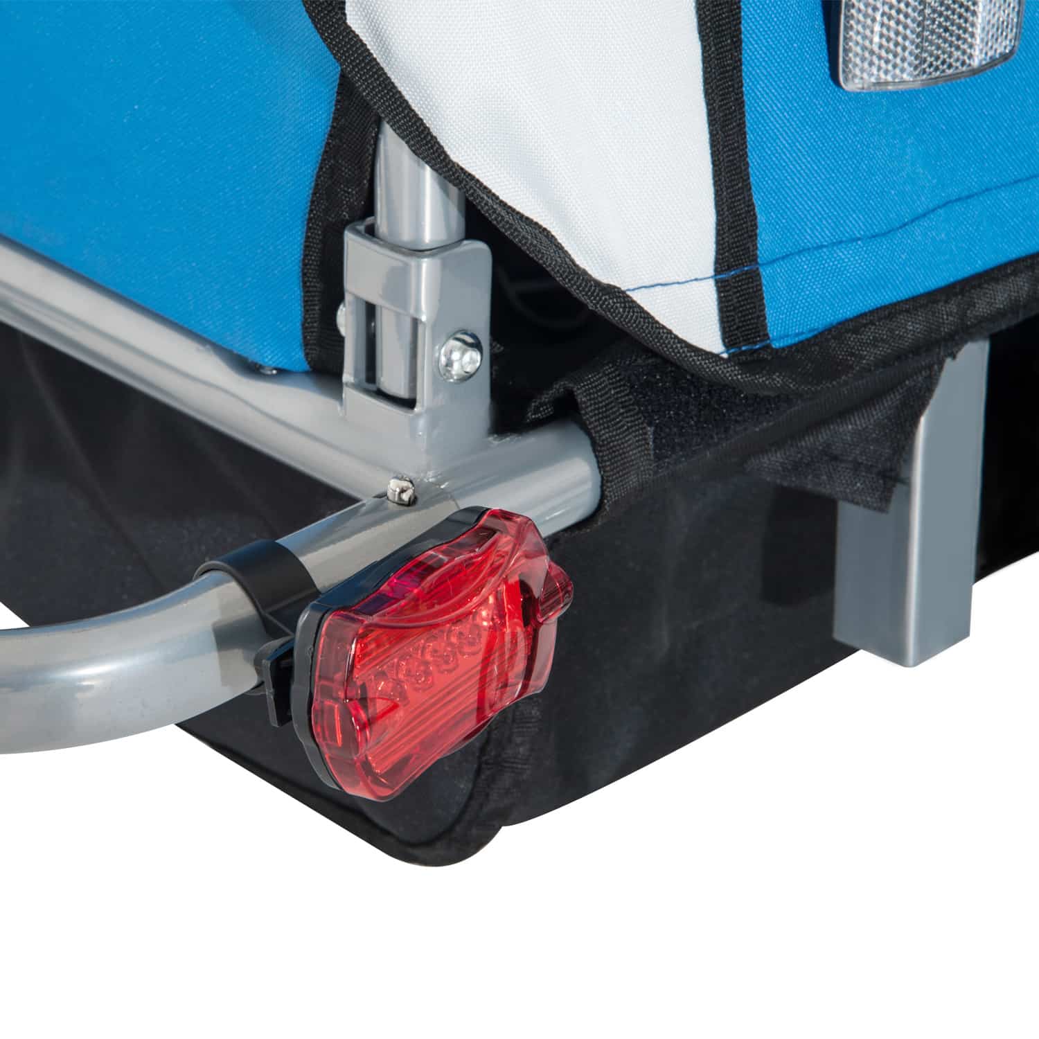 Fietskar voor 2 Kinderen - Kinderfietskar in Staalblauw 155 x 88 x 108 ...