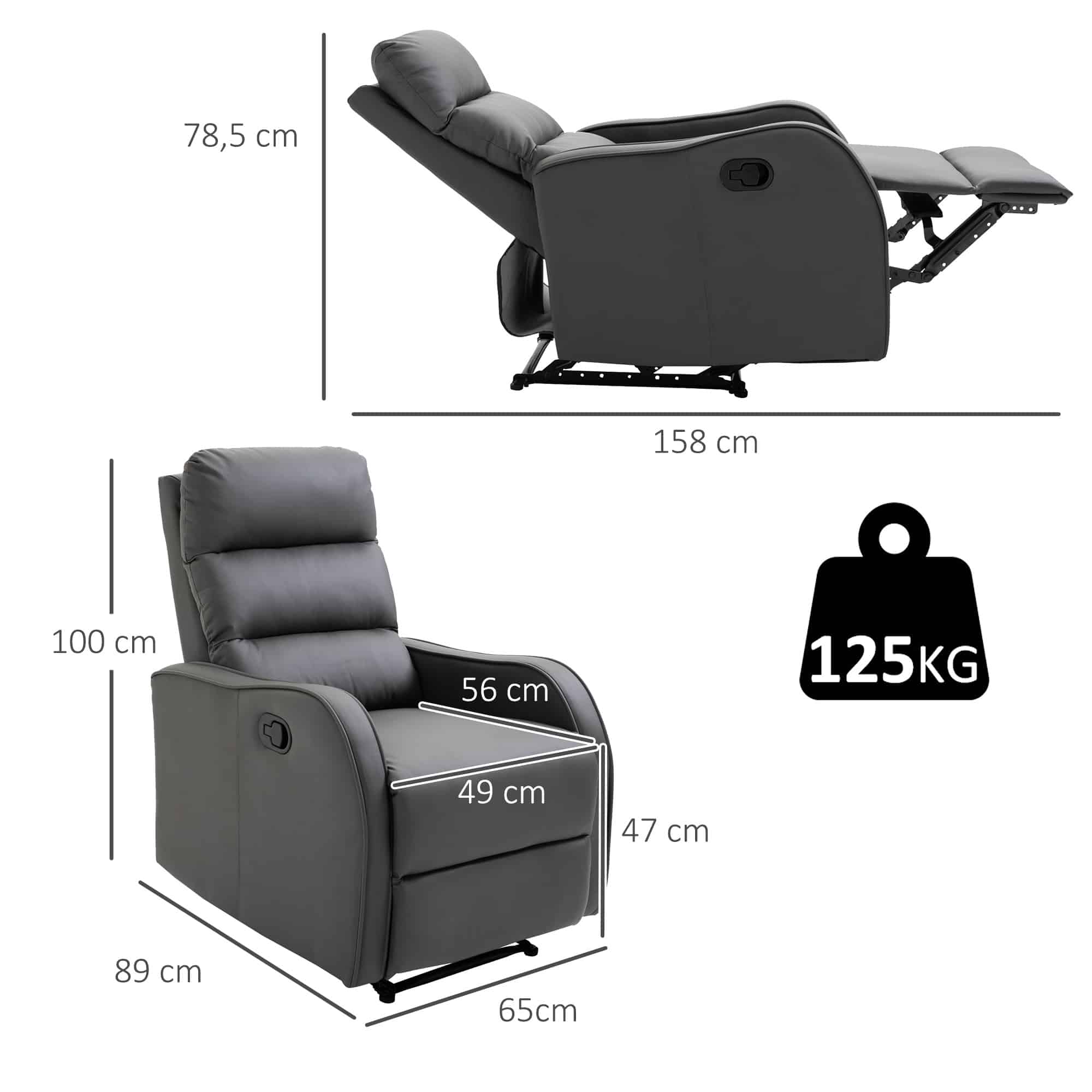 Ontspan leunstoel, ruststoel met een afvalfunctie, leugenfunctie, roteerbare televisie -fauteuil ...